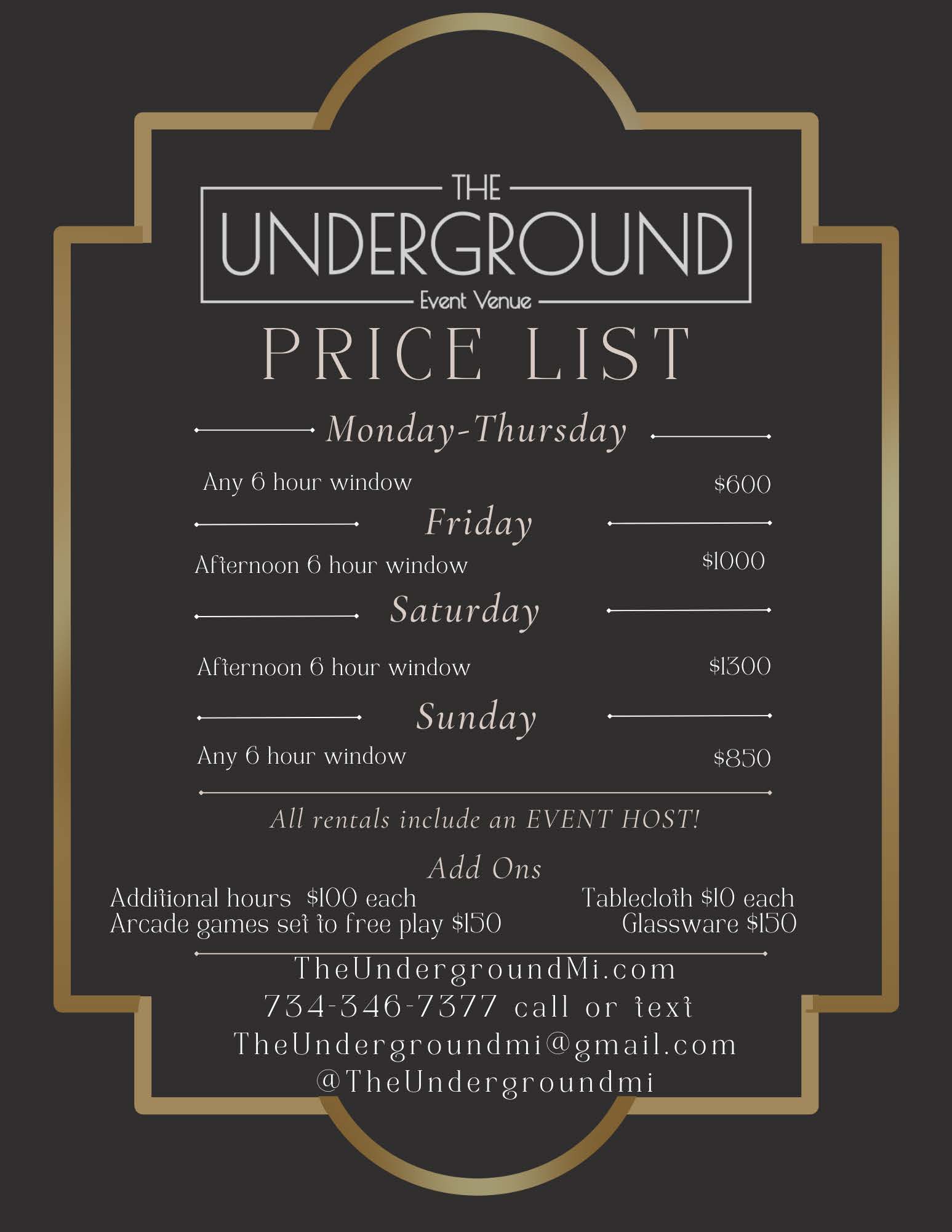 Home - The Underground Event Venue